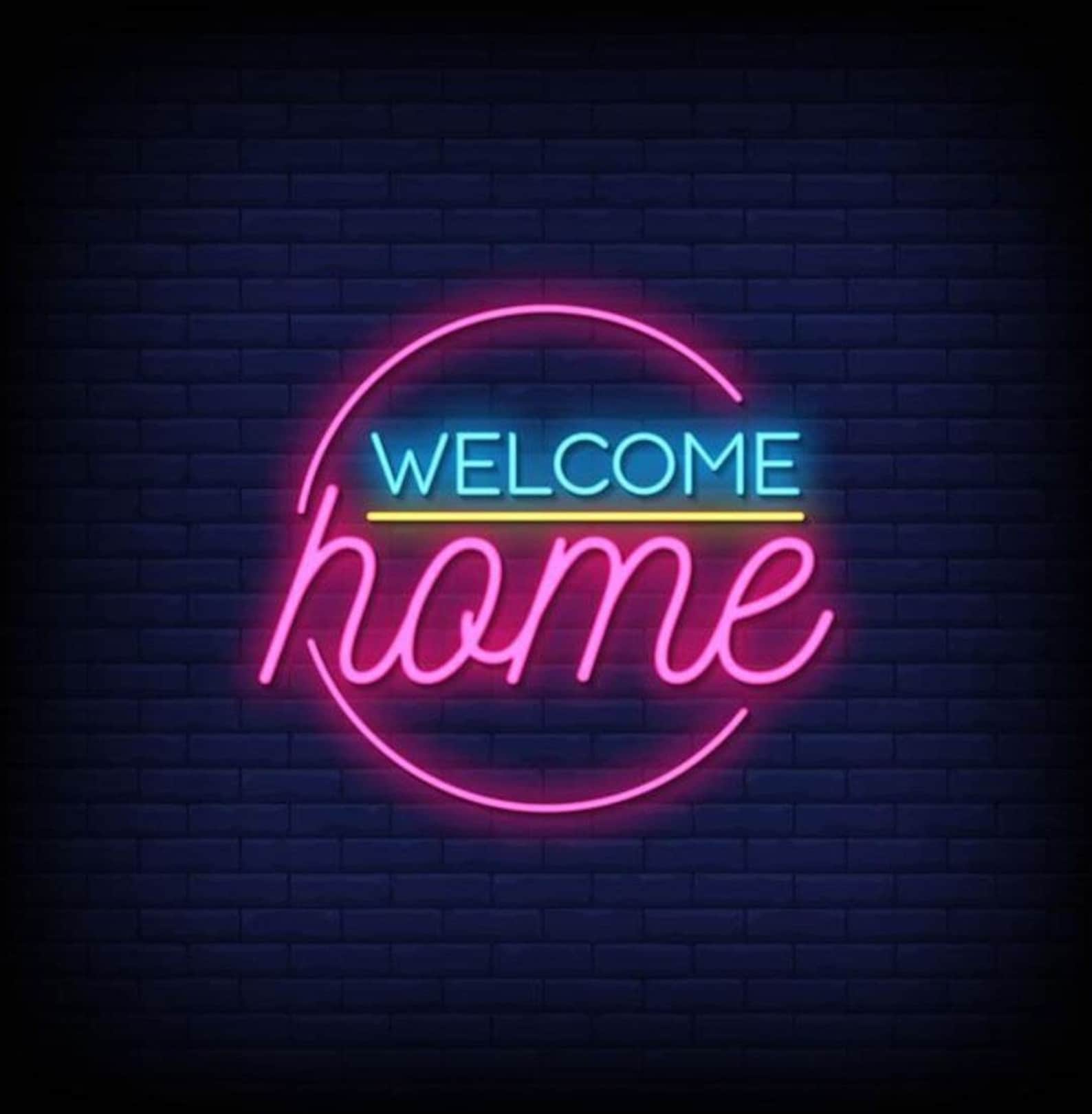 Welcome home neon sign Home neon light sign Party Led neon | Etsy
