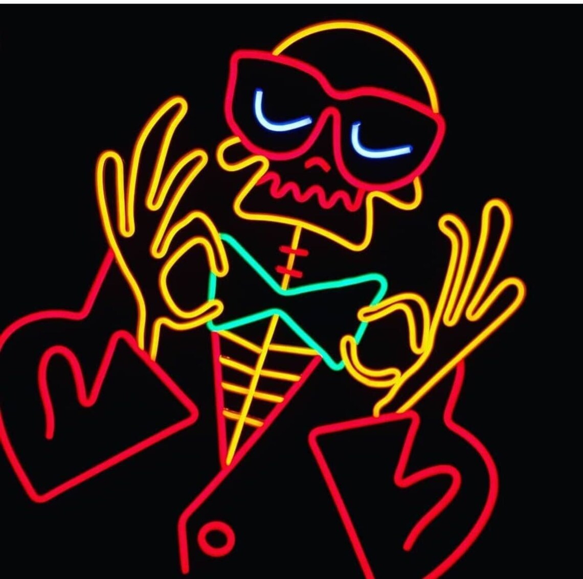 Skull Neon Sign Skeleton Neon Light Sign Bones Neon Sign - Etsy