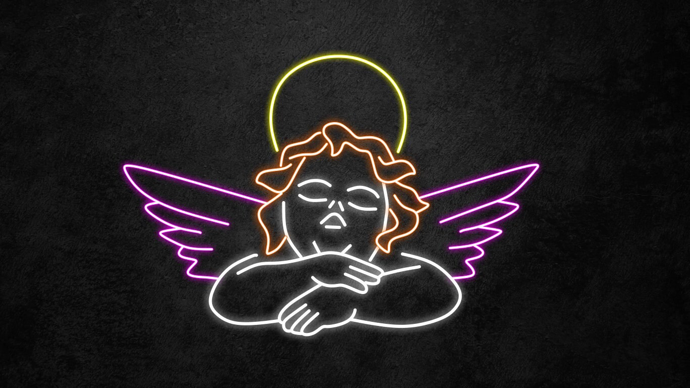 Angel neon sign Angel neon light sign Baby Led neon sign | Etsy