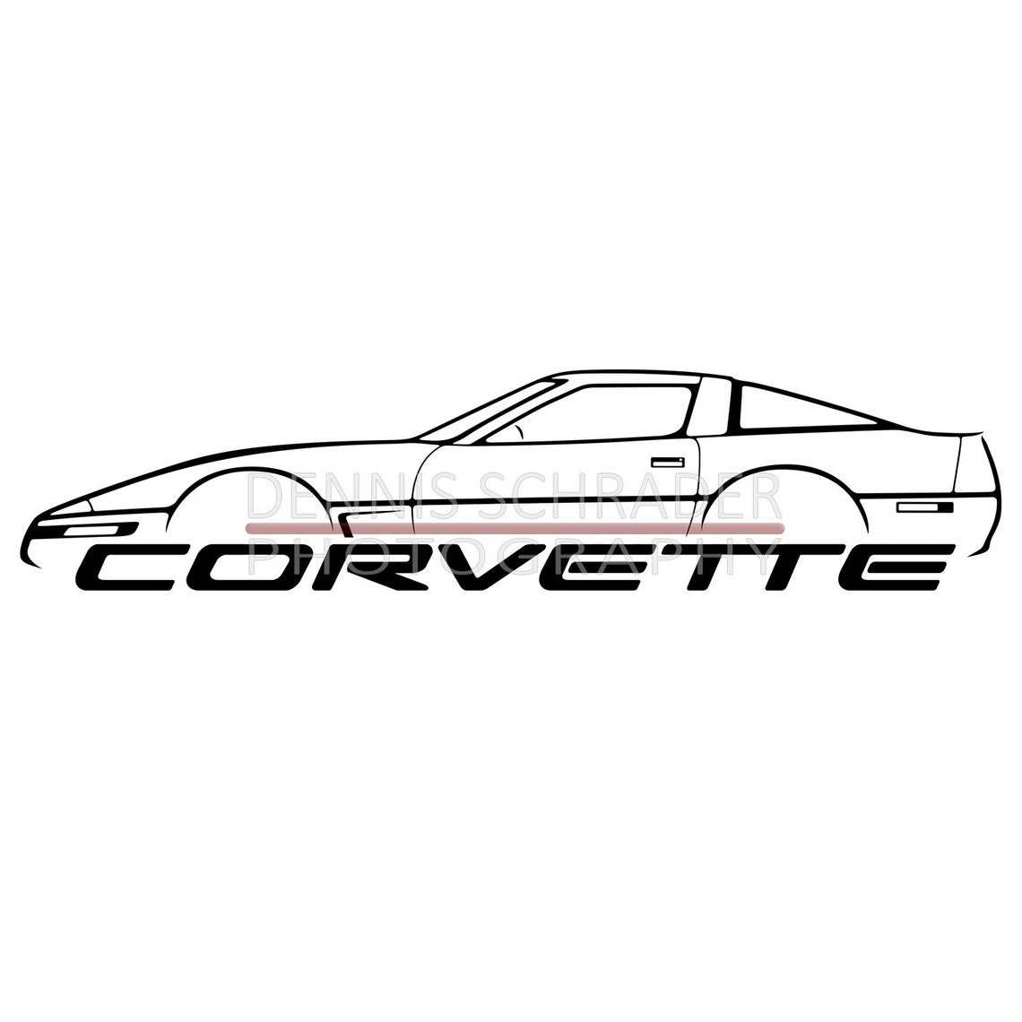 Car svg eps png jpg C4 90 Chevy Corvette svg Illustration Car | Etsy