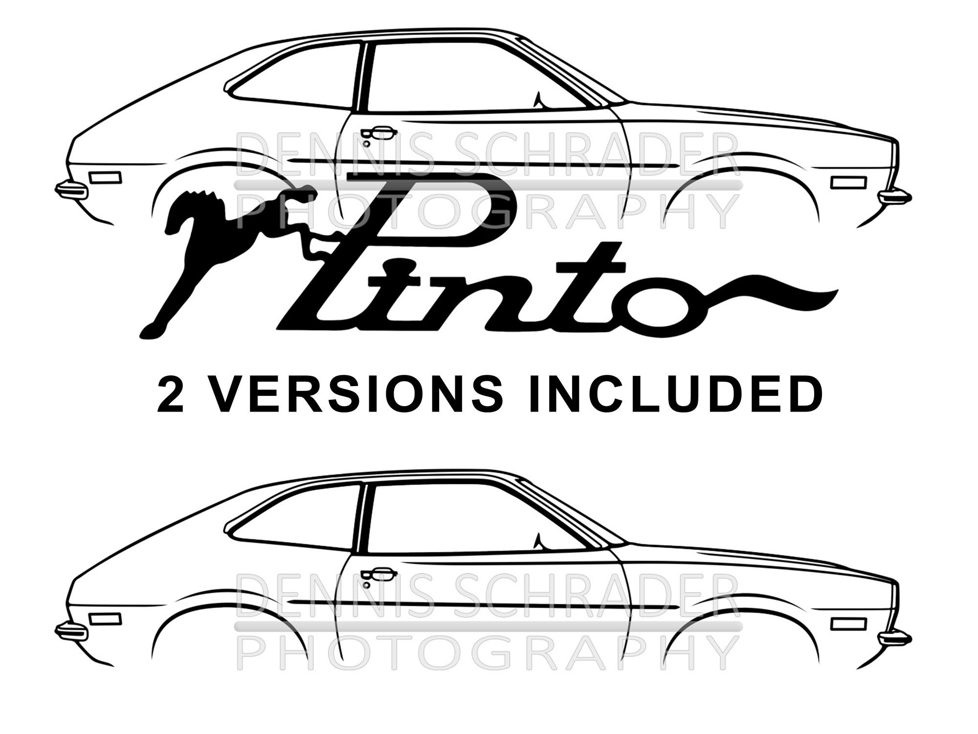 Coche svg eps png jpg 1971 Ford Pinto Hatchback svg | Etsy