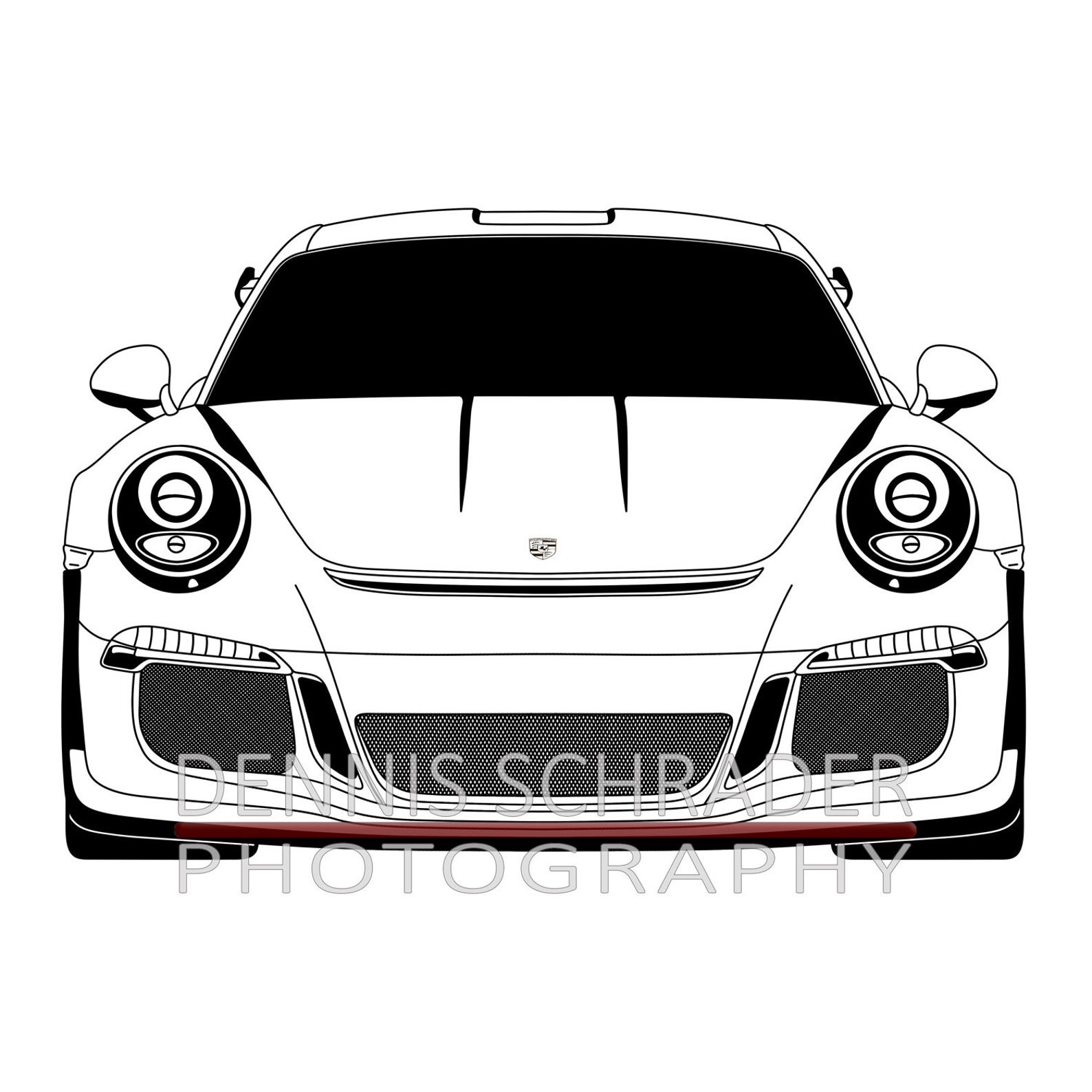 Voiture svg eps png jpg Porsche 911 svg Illustration Racecar | Etsy