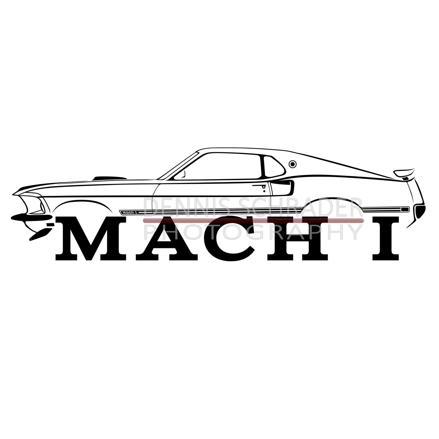 Car svg eps png jpg 69 Ford Mach 1 svg Mustang svg | Etsy