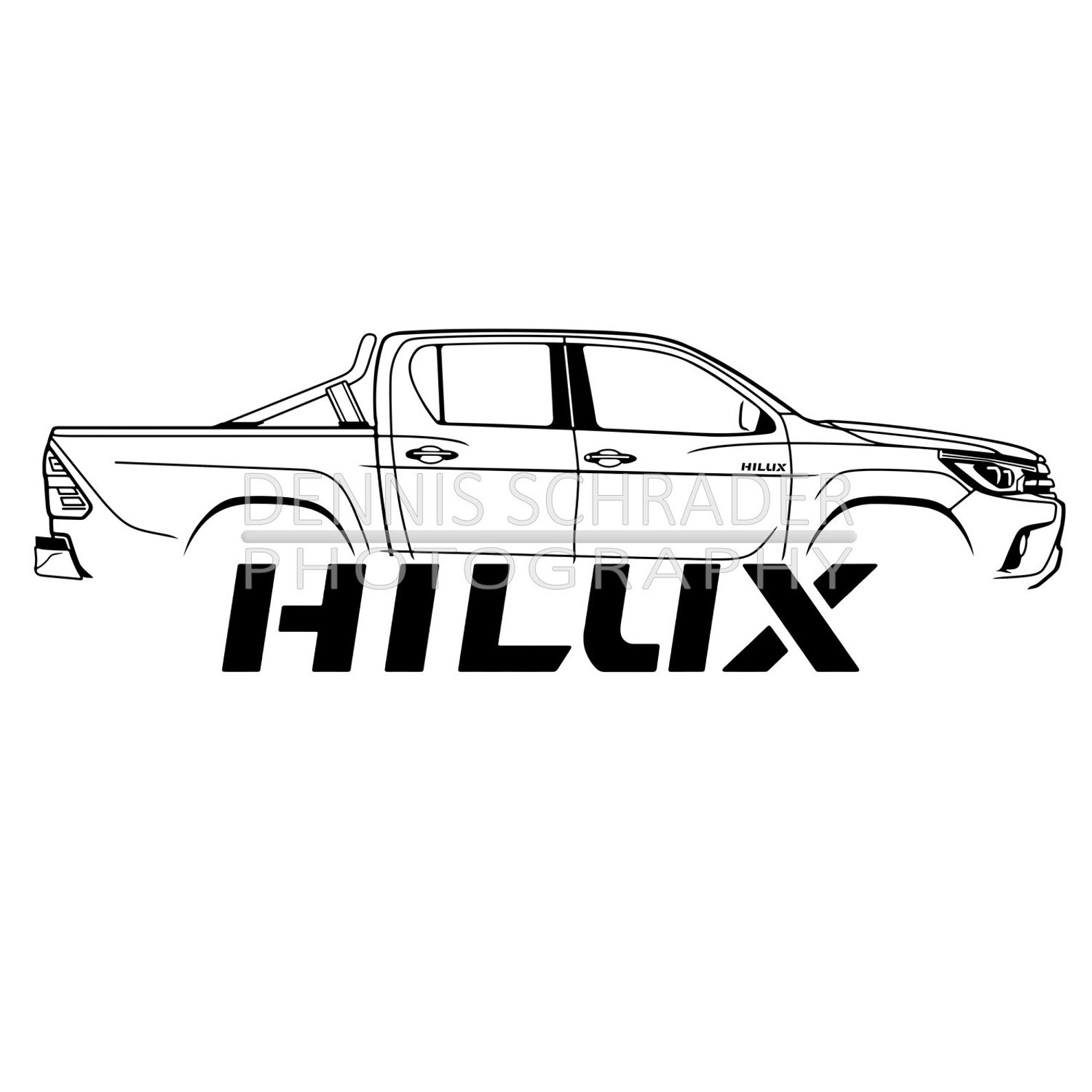 Truck svg eps png jpg Toyota Hilux svg Illustration Truck SVG | Etsy