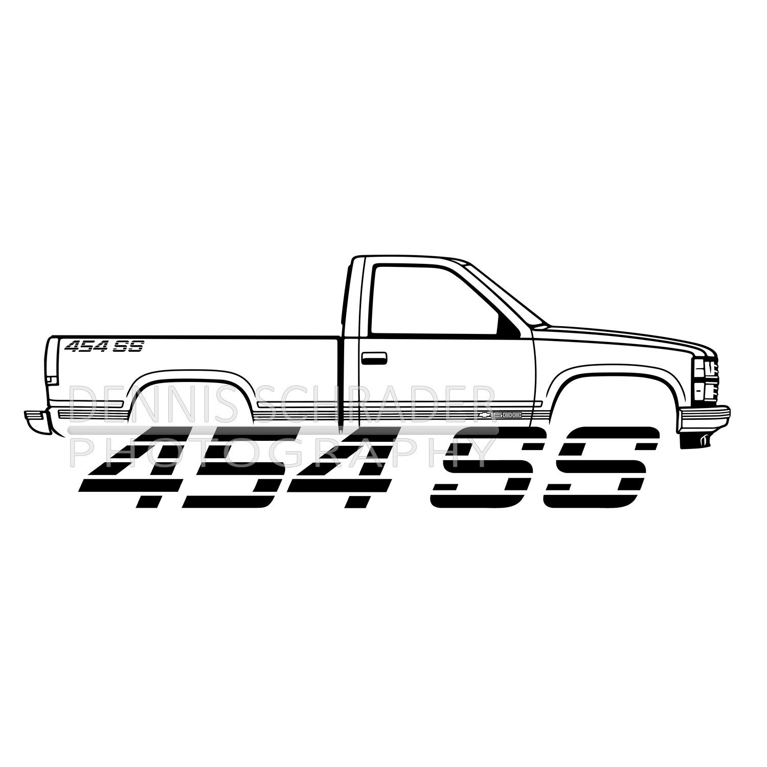 Truck svg eps png jpg Chevy 454 SS svg Chevrolet Truck | Etsy