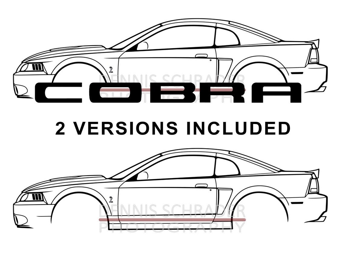 Car svg eps png jpg 03 2004 Ford Mustang Cobra svg | Etsy