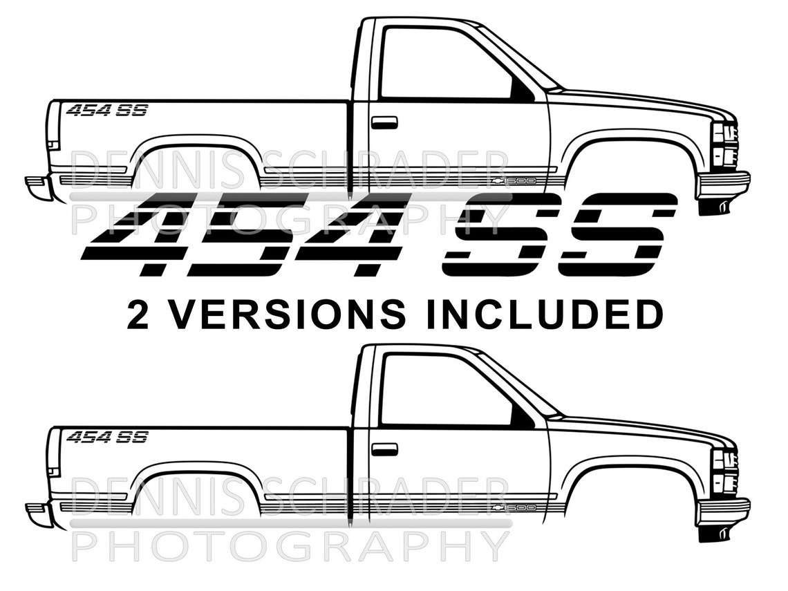 Truck svg eps png jpg Chevy 454 SS svg Chevrolet Truck | Etsy