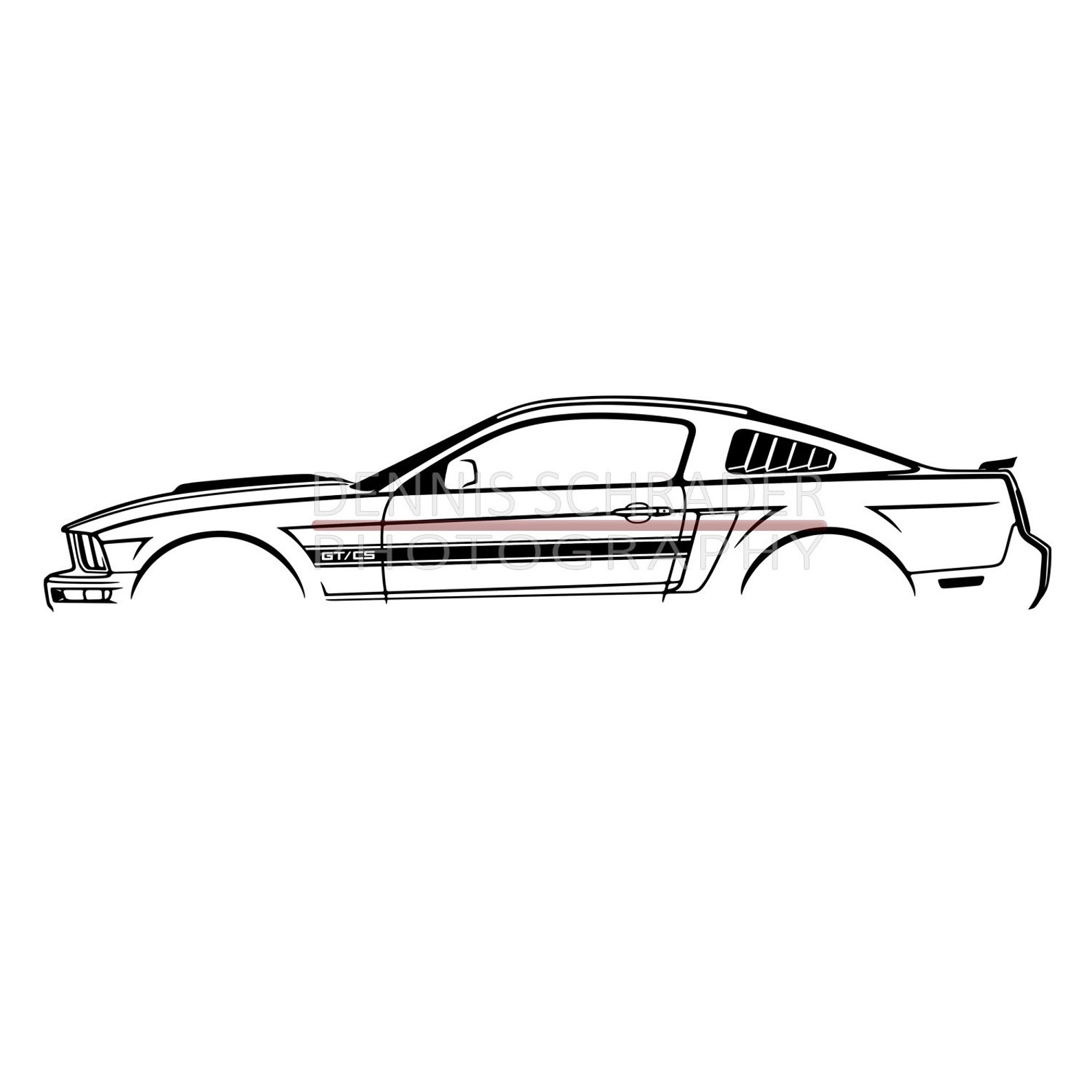 Car svg eps png jpg 2007 Ford Mustang GT/CS svg Illustration | Etsy