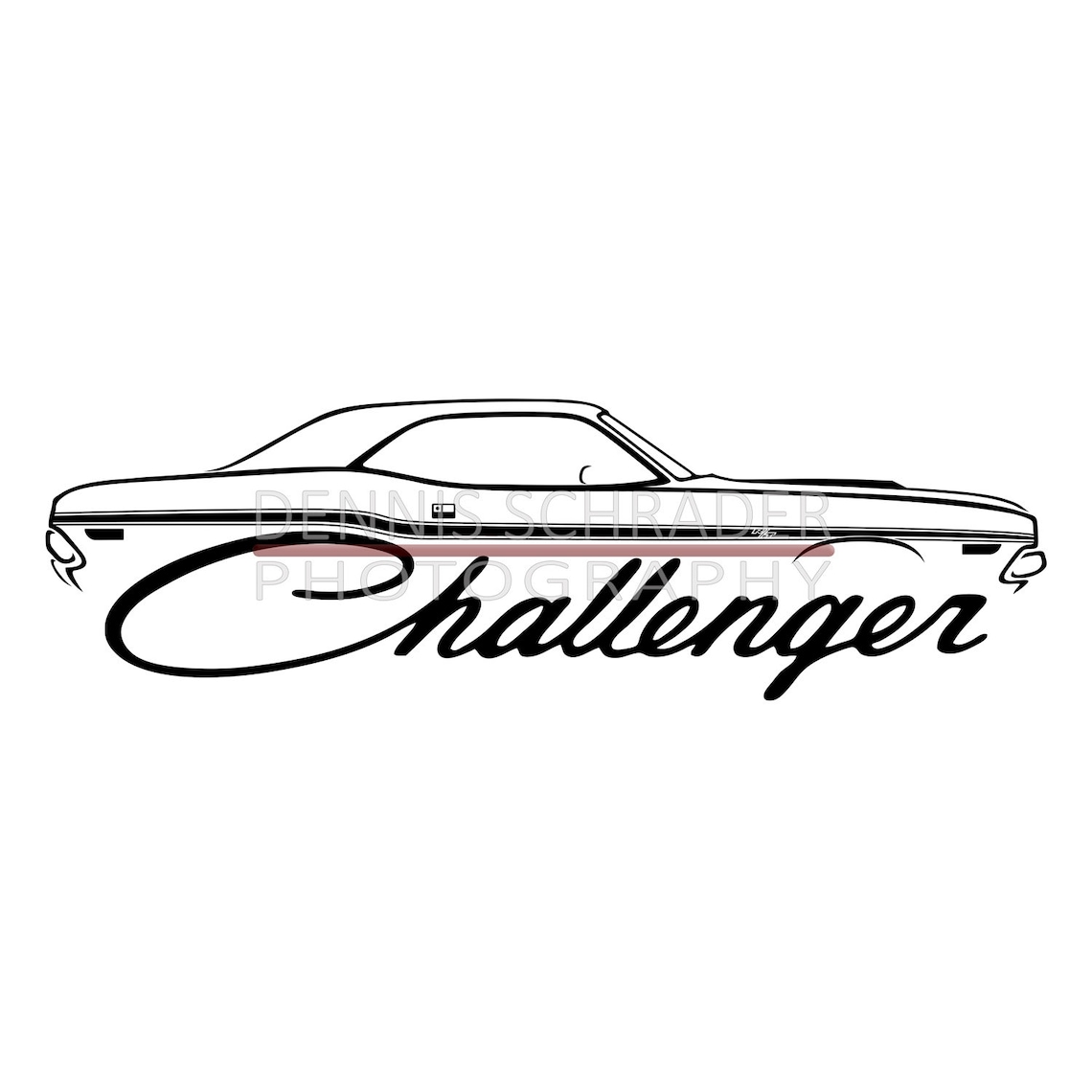 Car svg eps png jpg Dodge Challenger R/T svg Illustration Car | Etsy
