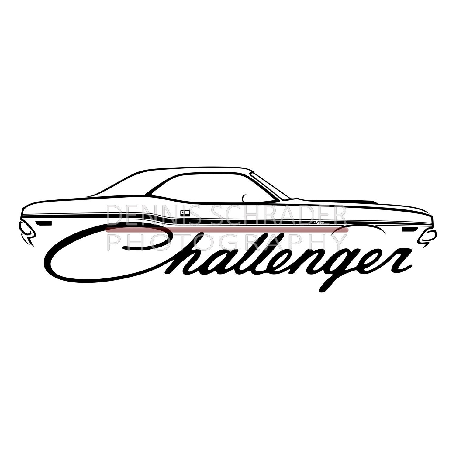 Car svg eps png jpg Dodge Challenger R/T svg Illustration Car | Etsy