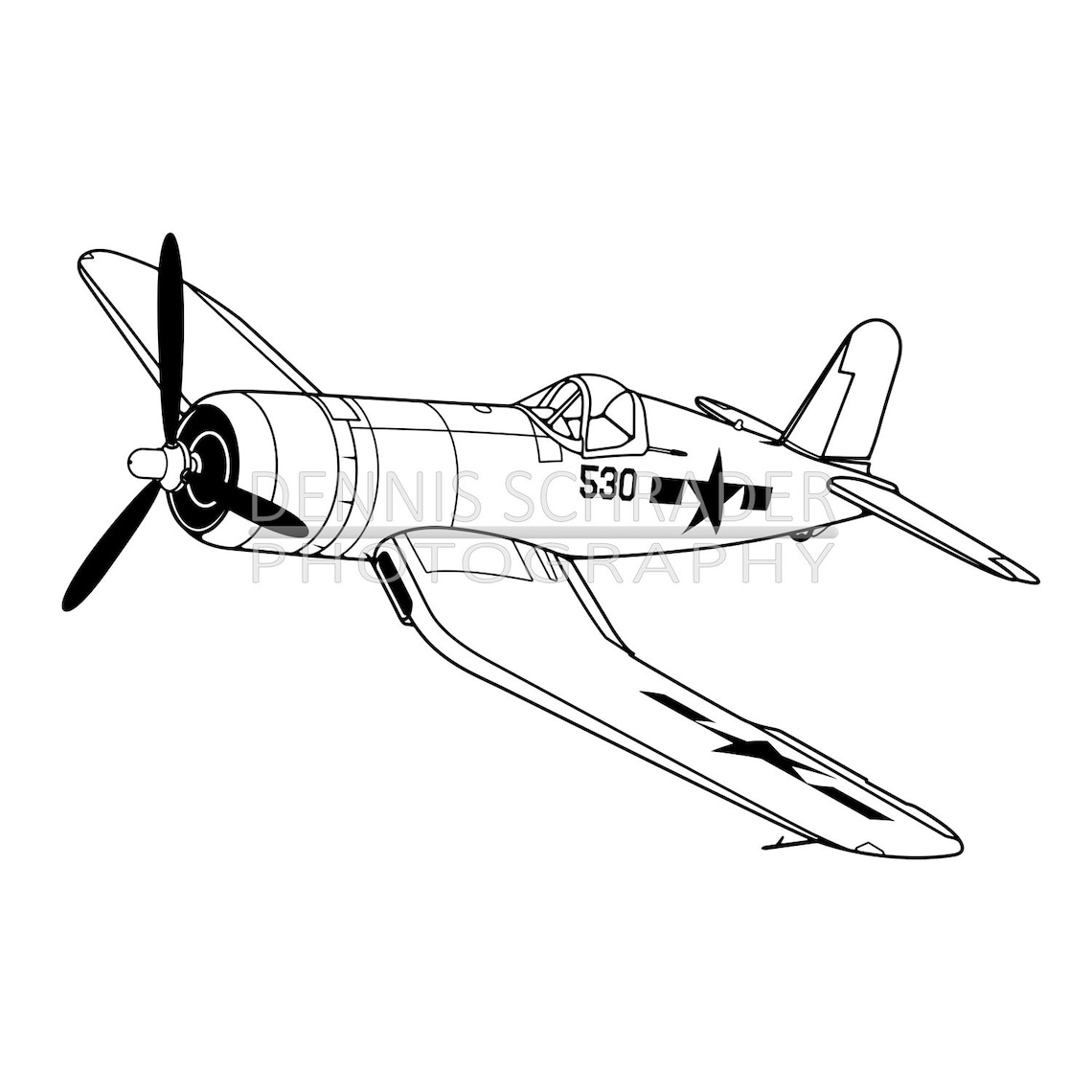 Military Airplane svg eps png jpg Corsair F4U svg Illustration | Etsy