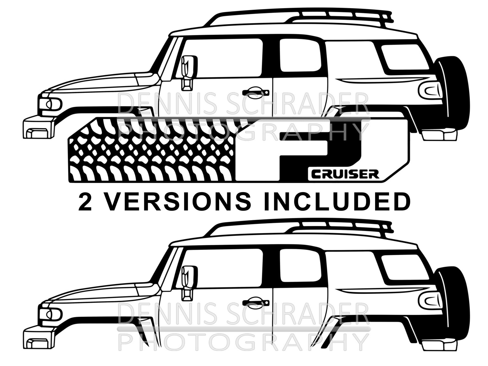 Car svg eps png jpg Toyota FJ Cruiser svg Illustration Car | Etsy