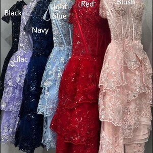 Lace HOCO Dress Red/black/navy/lilac Girls Dress Lace Homecoming Dress ...