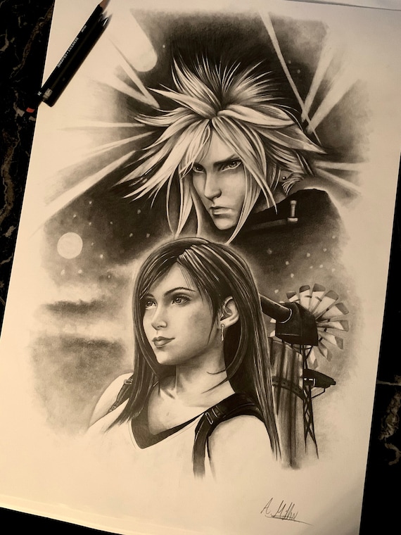 Final Fantasy Tifa Drawing