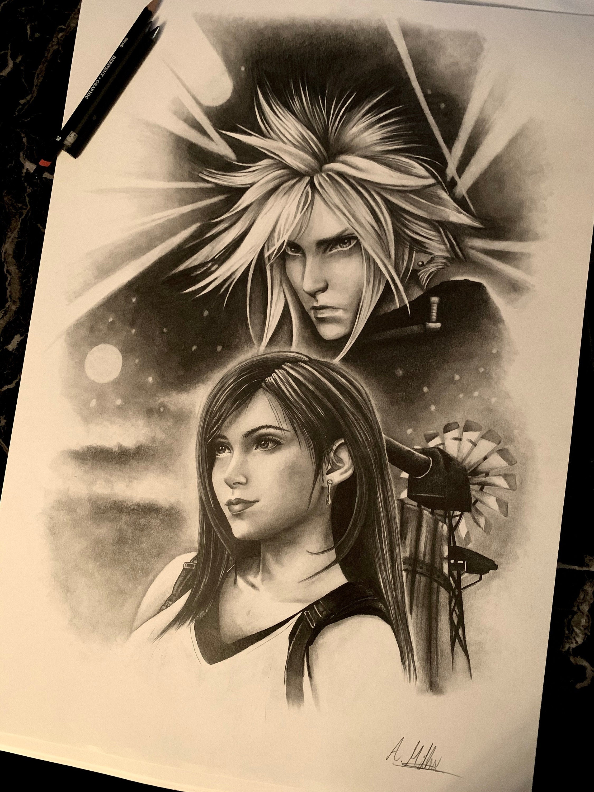 Final Fantasy Cloud Strife Drawing