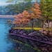 Blue River Landscape Natural Scenery Hand Canvas Original Oil Hand ...