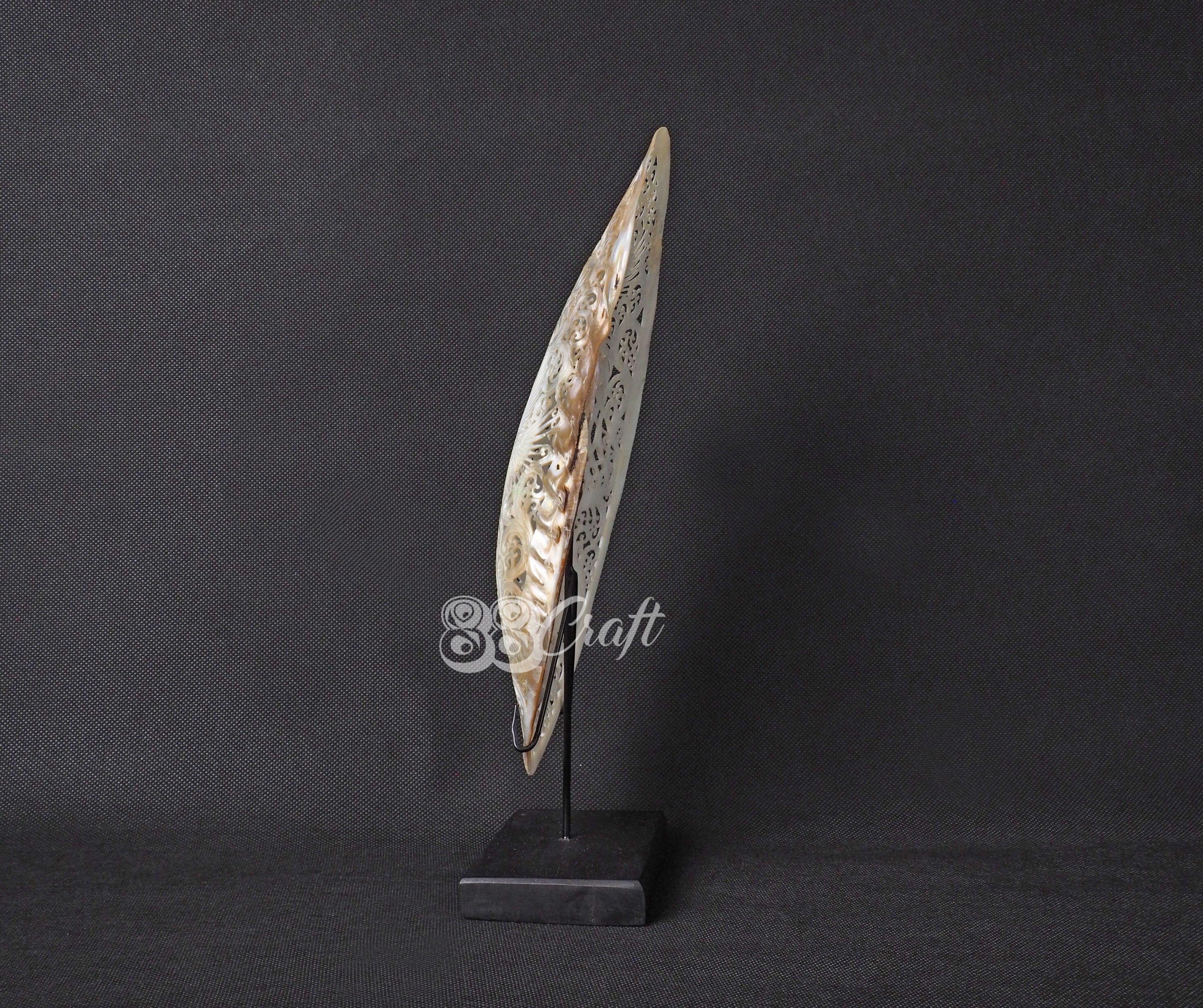 Natural Mussels Clam Shell Carving Phoenix Model on Stand - Etsy