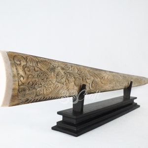 Swordfish Bill Real Marlin Bone Carved Dolphin Model Engraved ...