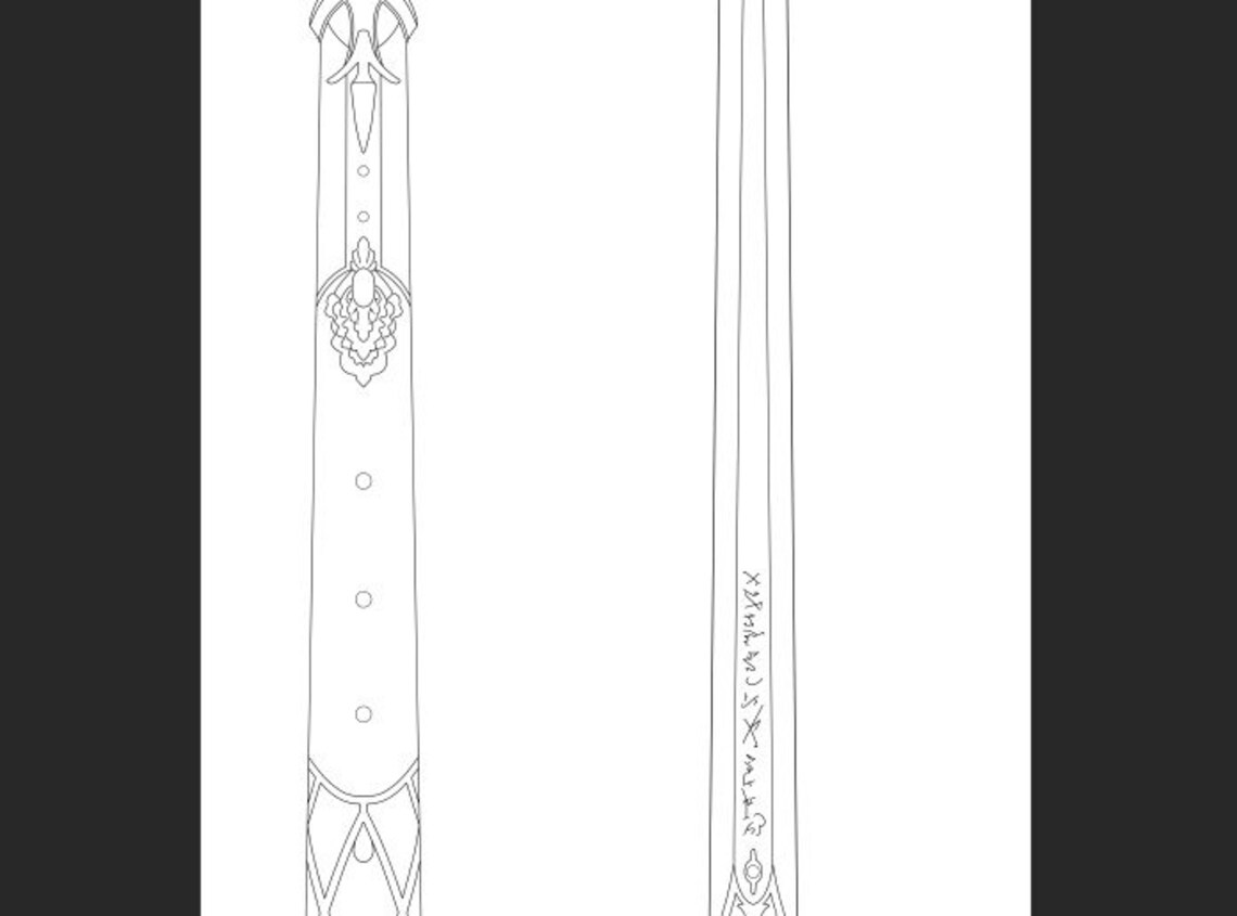 Caliburn Sword and Scabbard Digital Blueprint - Etsy