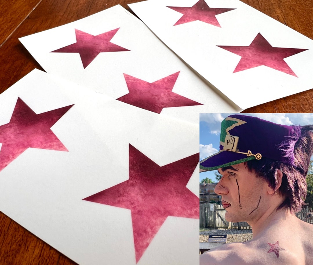 Temporary Tattoos Pink Star Design Only - Etsy