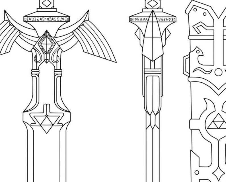 Fantasy Sword and Scabbard Digital Blueprint - Etsy