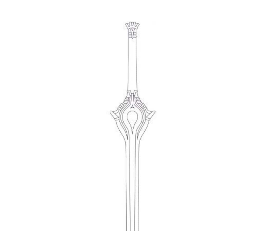 Fantasy Sword Digital Blueprint - Etsy