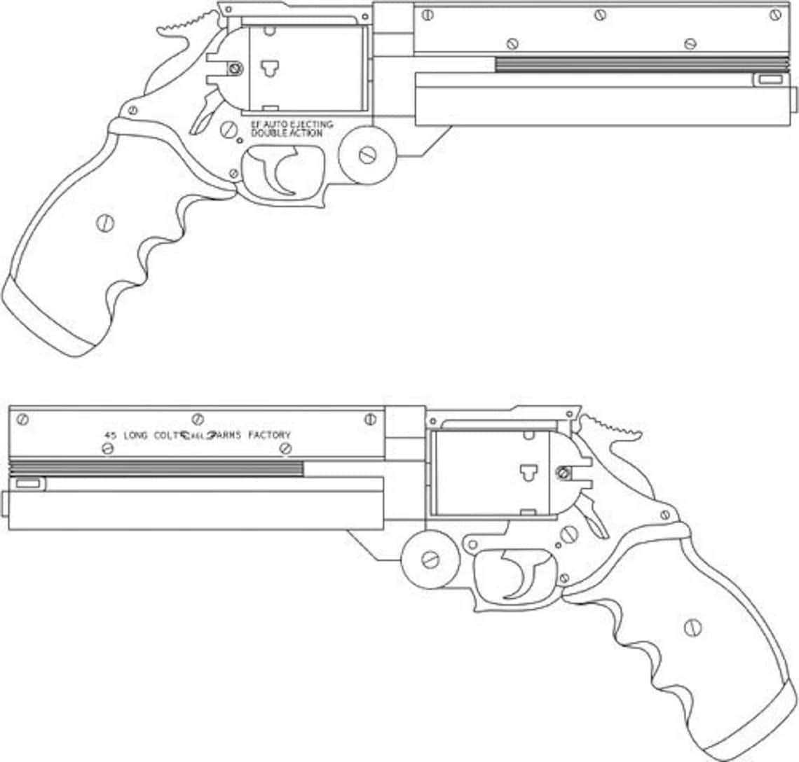 Trigun Vash the Stampede Angel Arms Revolver Pistol Gun | Etsy