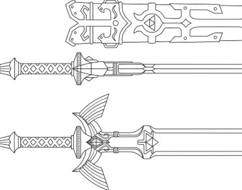 Fantasy Sword and Scabbard Digital Blueprint - Etsy