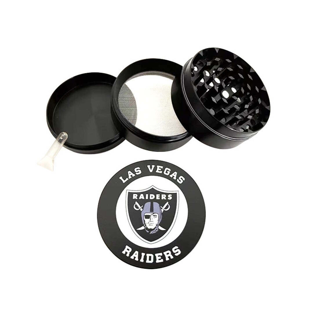 2.5 Inches Large Las Vegas Raiders 4 Piece Metal Kitchen Spice Dry Herb ...