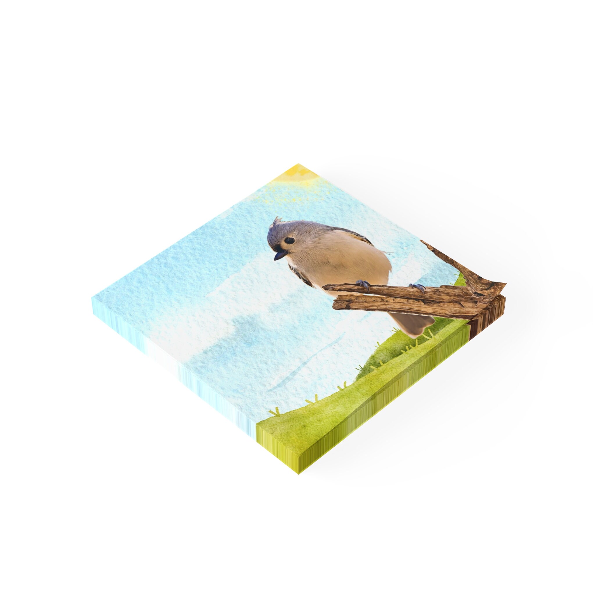 Tufted Titmouse Sticky Notes: Bird Gift, Titmouse Notepad, 50-sheet ...