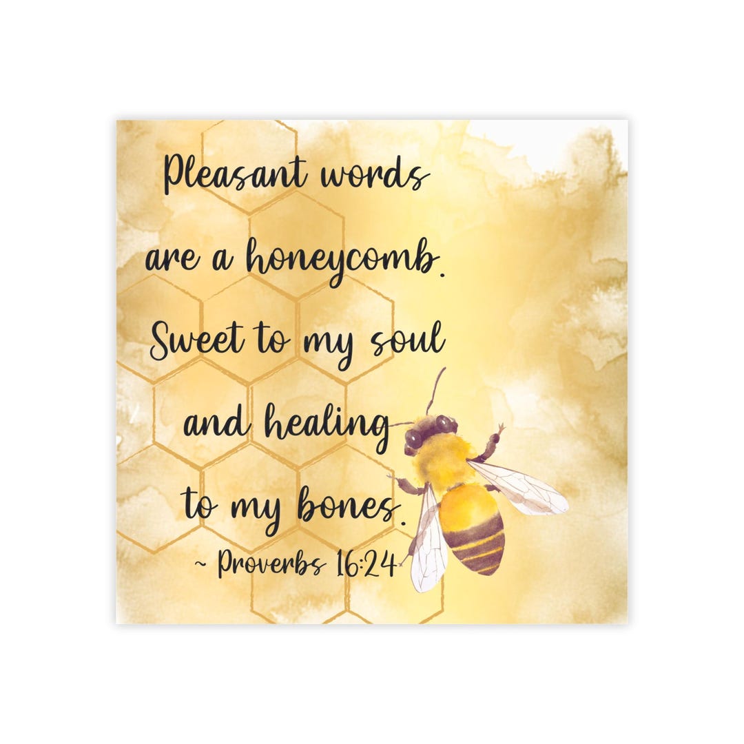 Proverbs 16:24, Scripture Note Pad, Christian Gift, Bible Journaling ...