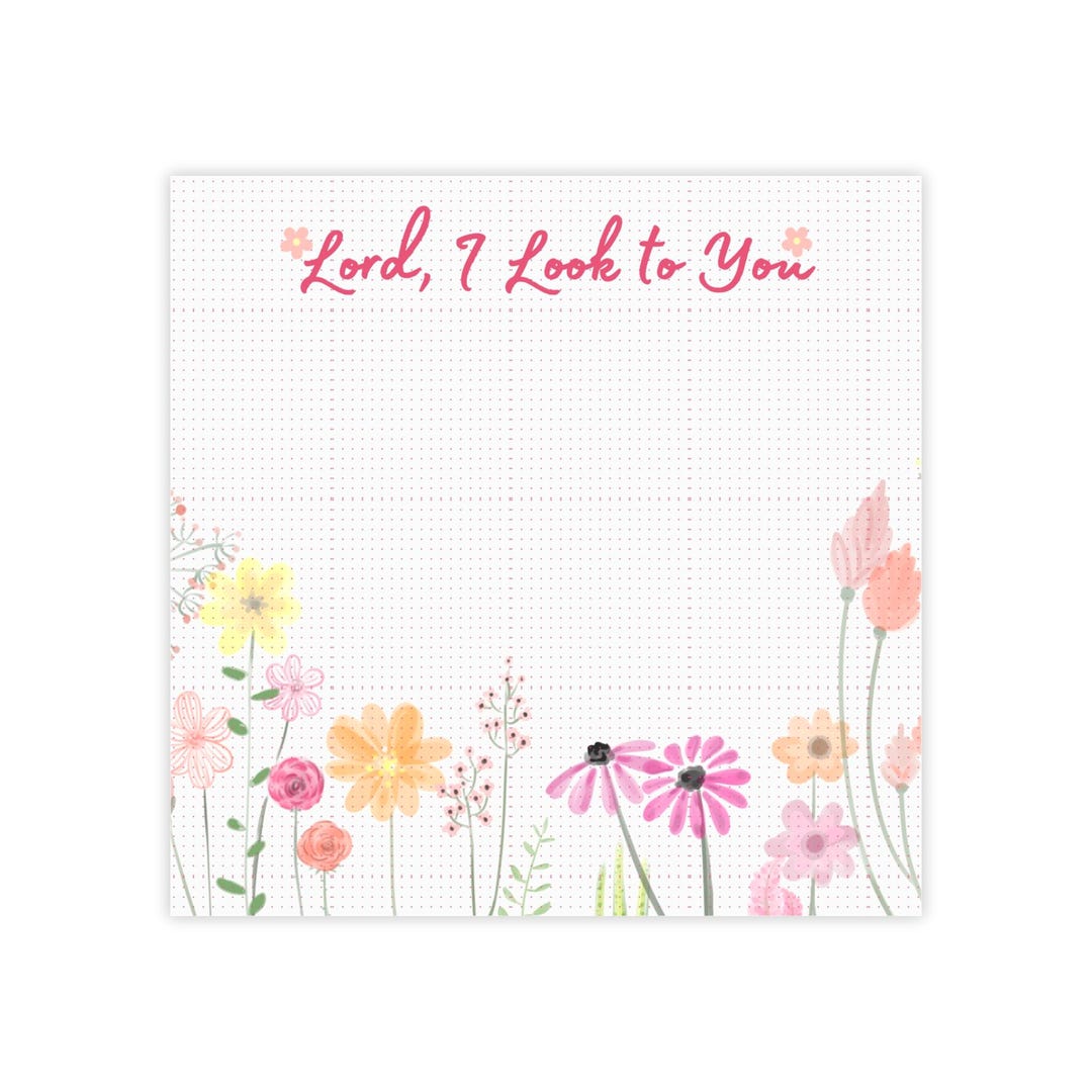 Floral Christian Sticky Notes, Scripture Notepad, Christian Gift, 50 ...