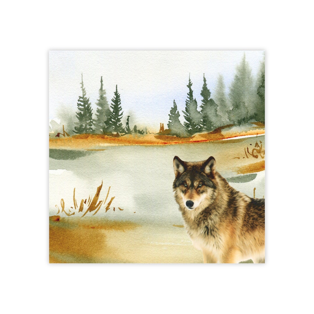 Wolf Post-it® Note Pads, Wolf Sticky Notes, Wolf Gift, School Supplies ...