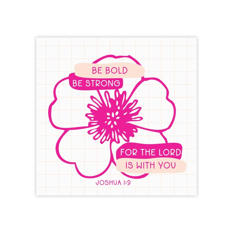 Joshua 1:9, Be Bold Be Strong Post-it® Note Pads, Scripture Post-it ...