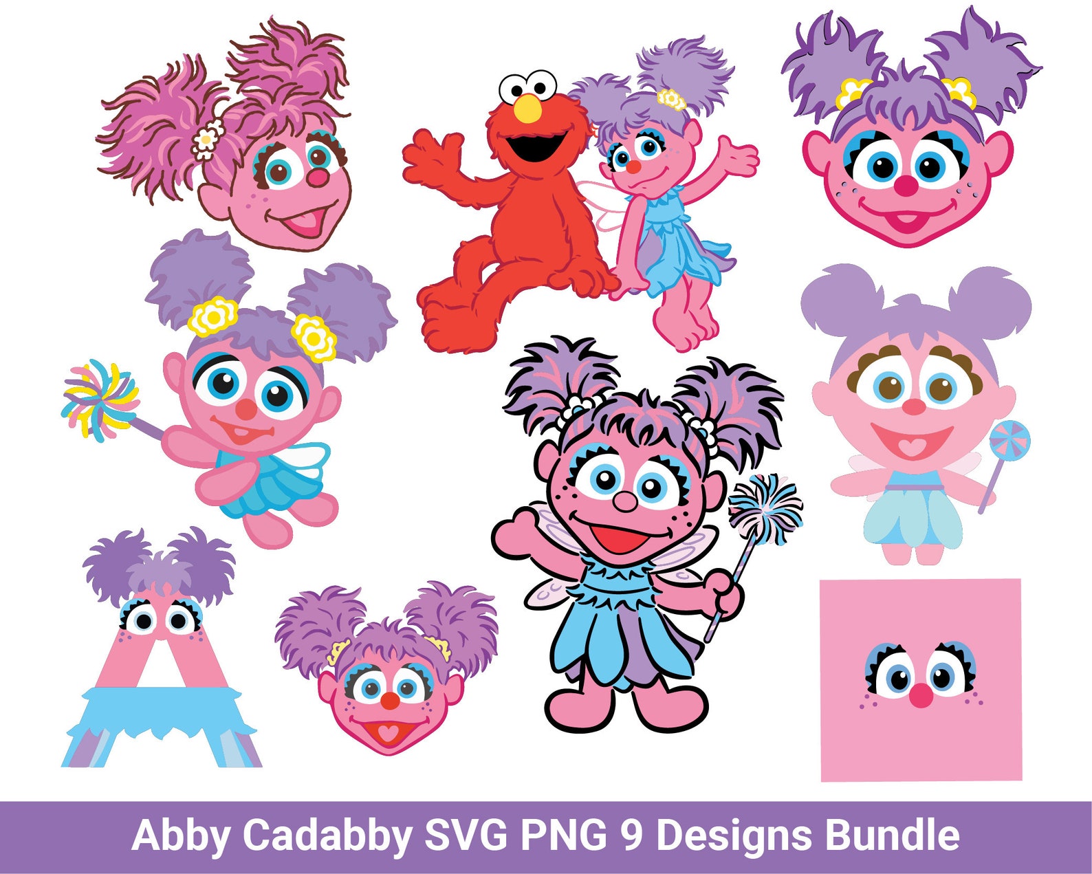 Abby Cadabby 9 Piece Design Bundle Pack SVG PNG Cricut - Etsy