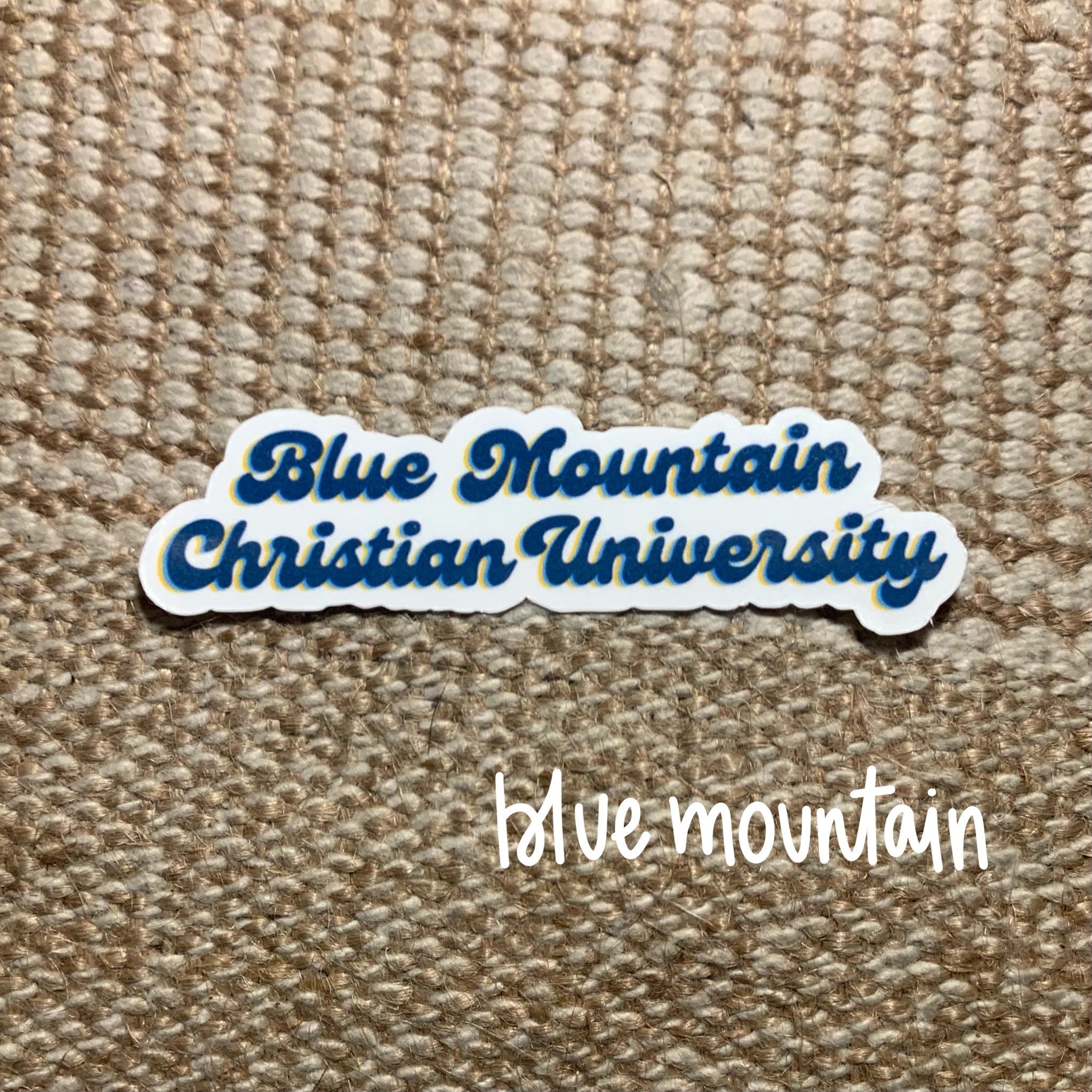 Blue Mountain Sticker | Bmc Toppers | College | Waterproof Stickers - Etsy