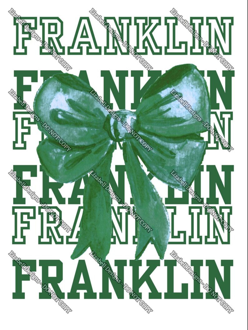 Franklin Bow Design PNG Digital Download, Franklin Bow Instant Download ...