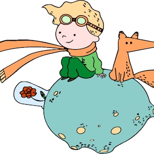 The Little Prince and Fox, the Little Prince Poster Svg, the Little ...