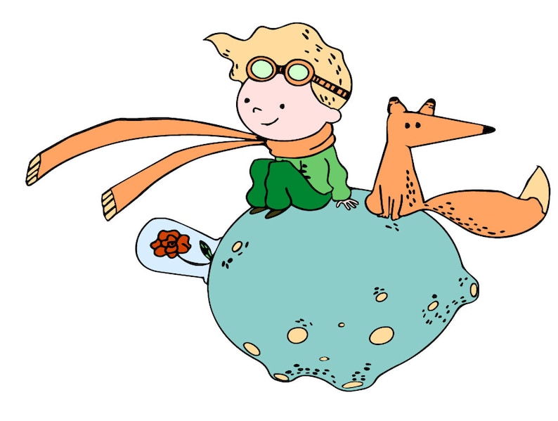 The Little Prince and Fox, the Little Prince Poster Svg, the Little ...