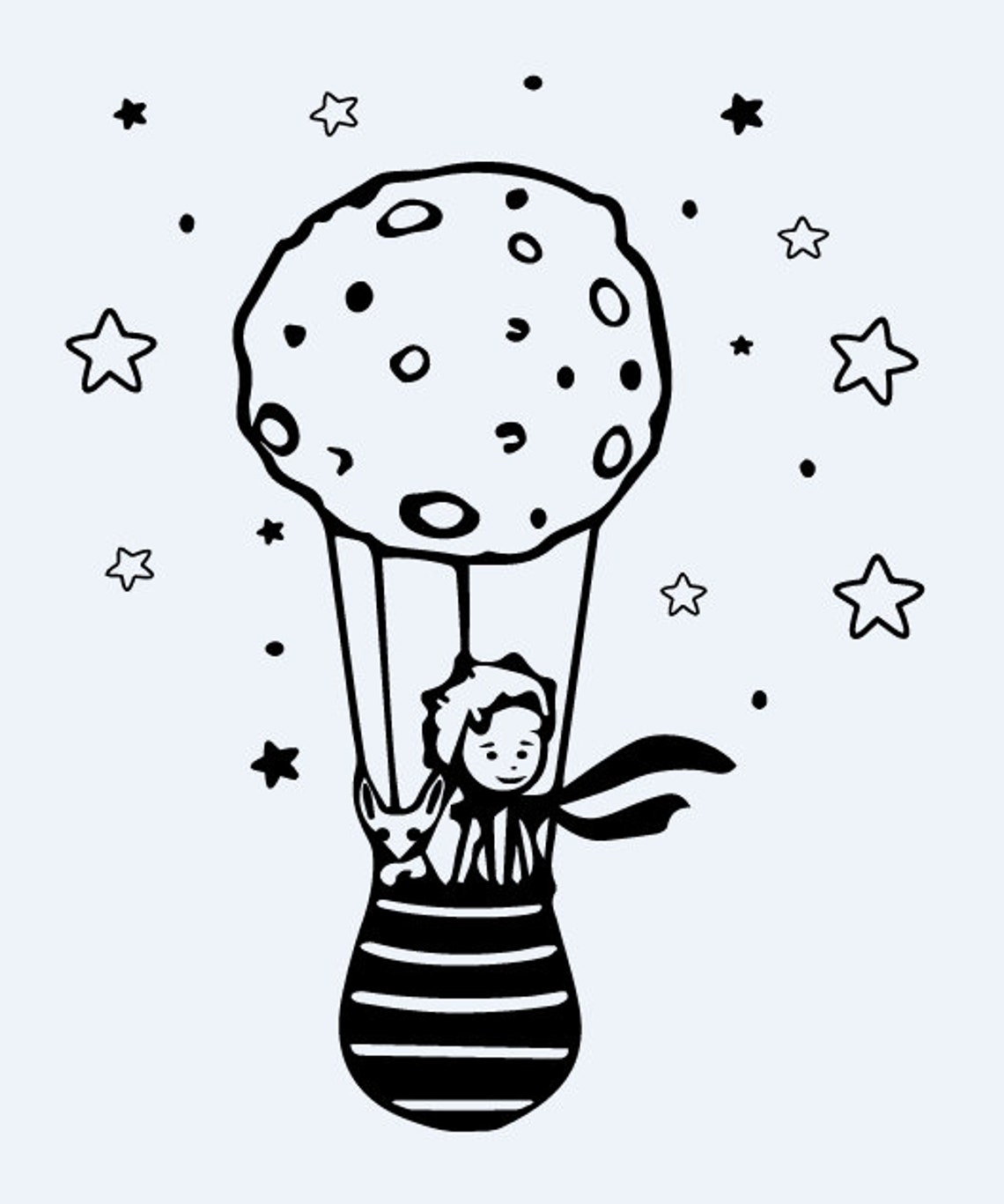 El Principito, Póster de El Principito en formato SVG, Silueta de El ...