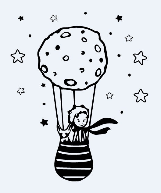 El Principito, Póster de El Principito en formato SVG, Silueta de El ...