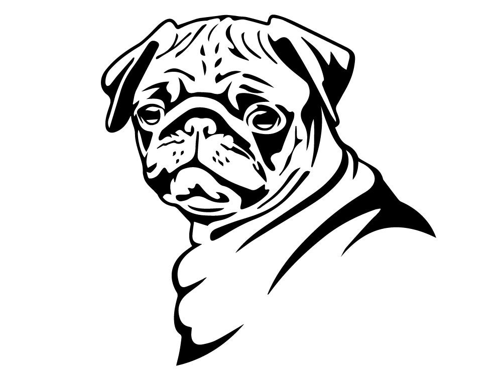 Dog Svg, Pug Dog SVG Layered Cut File, Funny Pug Dog, Cutting File ...