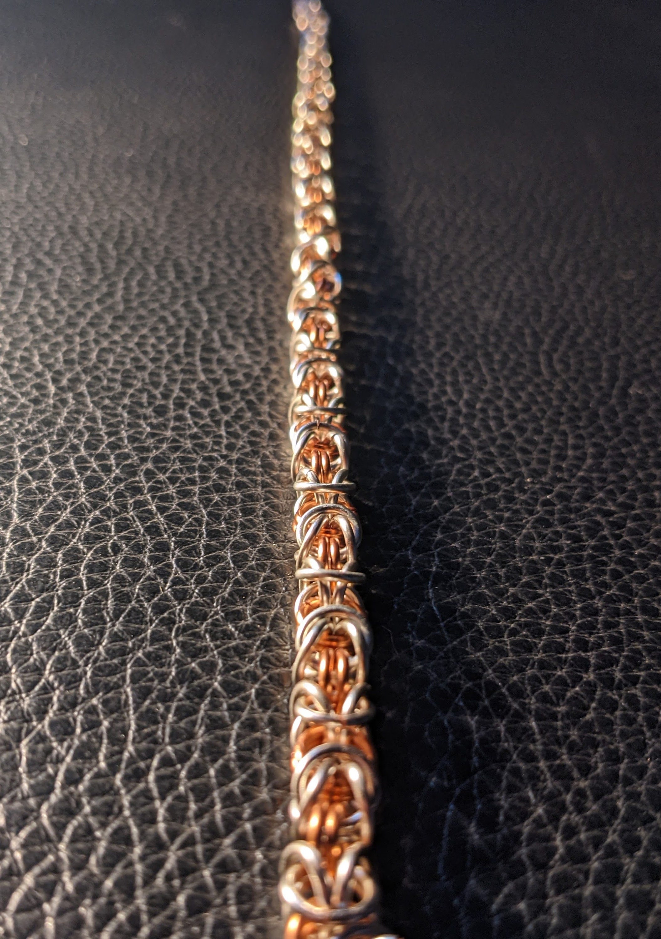 Byzantine Weave Necklace: Copper and Silver - Etsy UK
