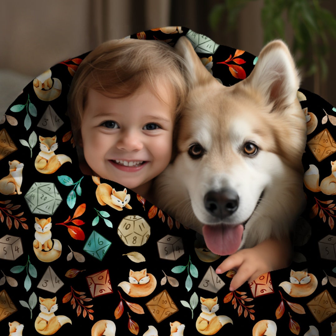 Dnd Dice Baby Blanket Dnd Nursery Dungeons and Dragons Woodland Baby ...