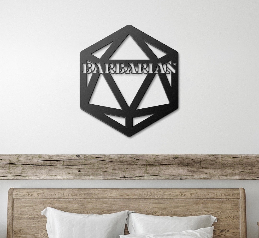 Dnd Metal Wall Art Barbarian Dungeon Master Dm Dungeons and Dragons ...