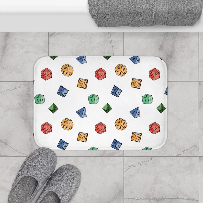 Dnd Bath Mat: Plush Memory Foam, Non-slip RPG Decor - Etsy