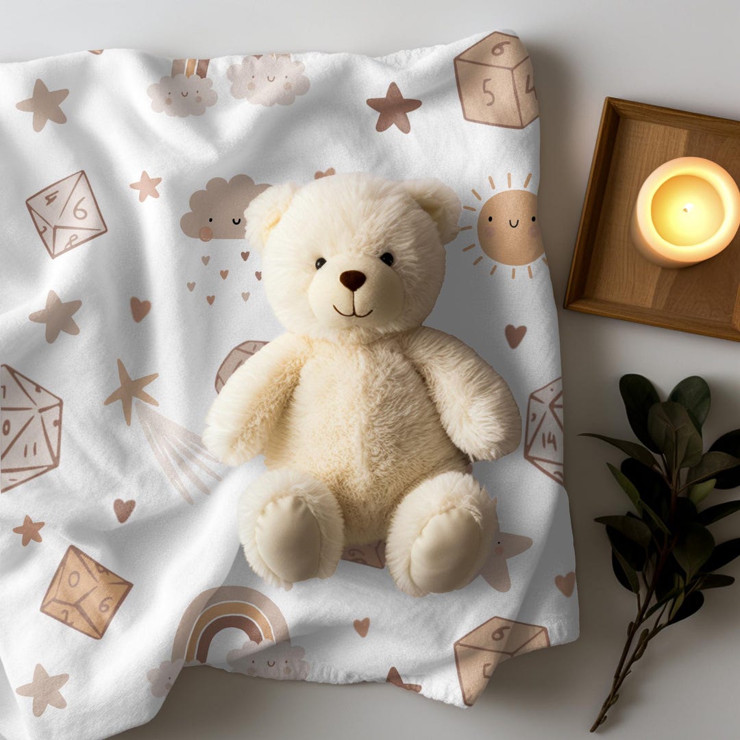 Dnd Baby Blanket, Velveteen Plush Blanket, Soft Fleece Throw, Cozy Kids ...