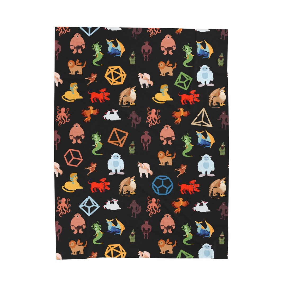 Dnd Baby Blanket Mythical Creatures Baby Blanket Fantasy Creatures ...