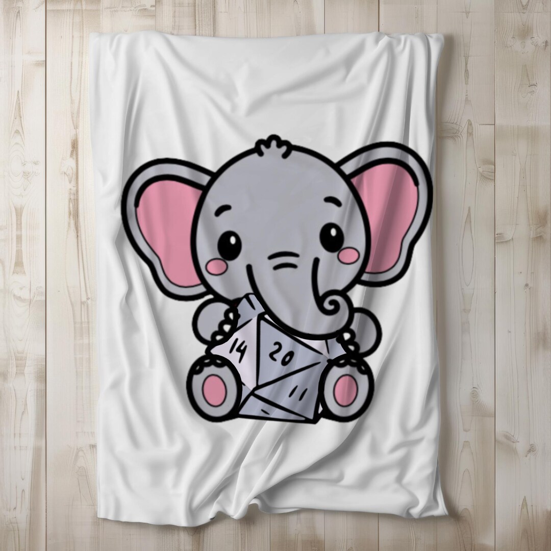 Dnd Baby Blanket | Nursery | Unisex | Elephant | Shower | Gift ...
