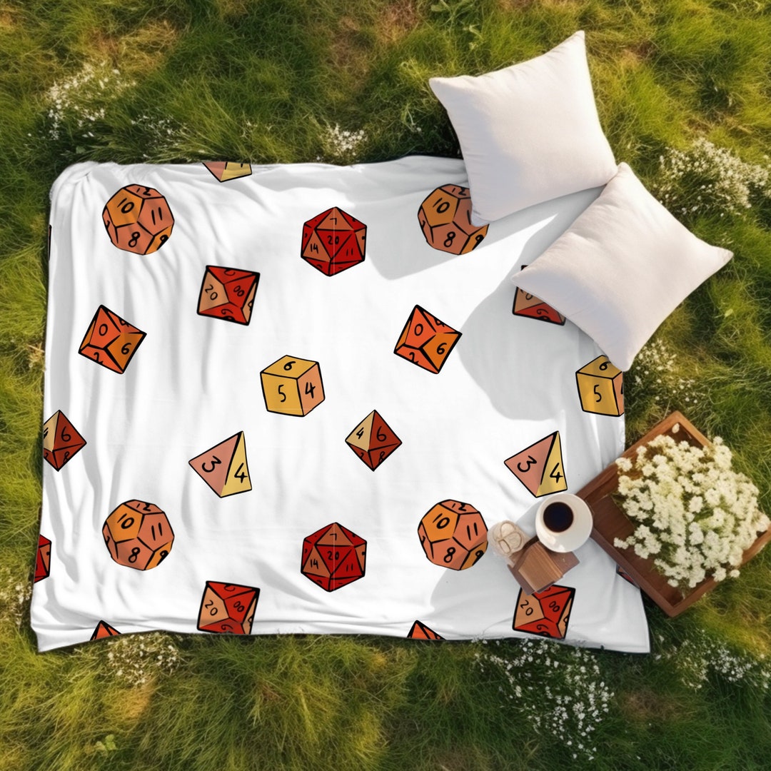 Dnd Picnic Blanket | Red | Ren Faire | Dungeon Master | Waterproof ...